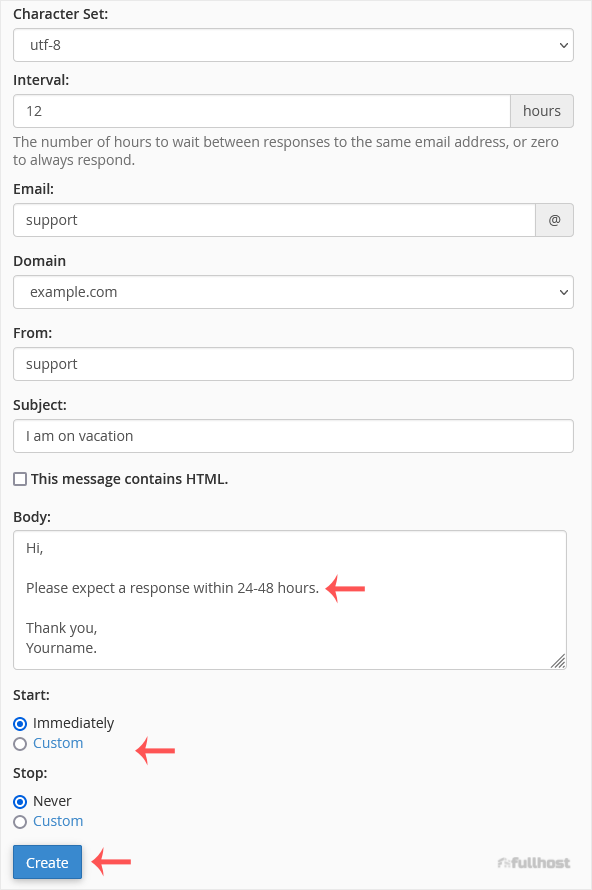 How to Create an Email Autoresponder When You Are on Vacation - FullHost