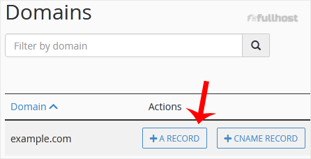 How to Add "A Record" in cPanel - FullHost